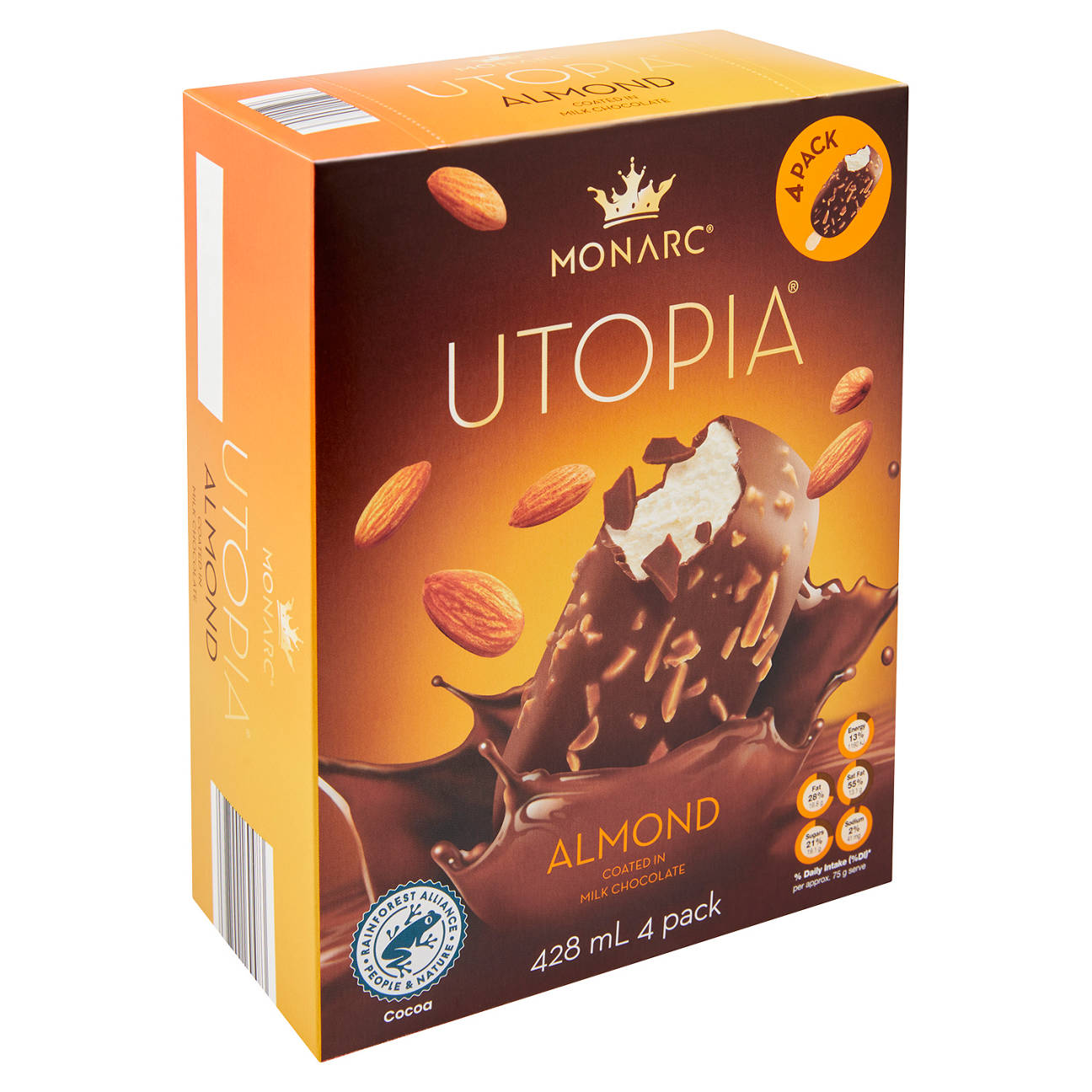 Utopia Almond 4 Pack 428ml